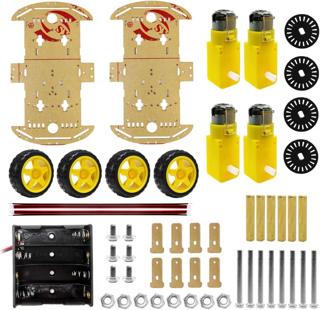 Car Chassis 4WD Robot Car Kit for Arduino - Sastron Limited